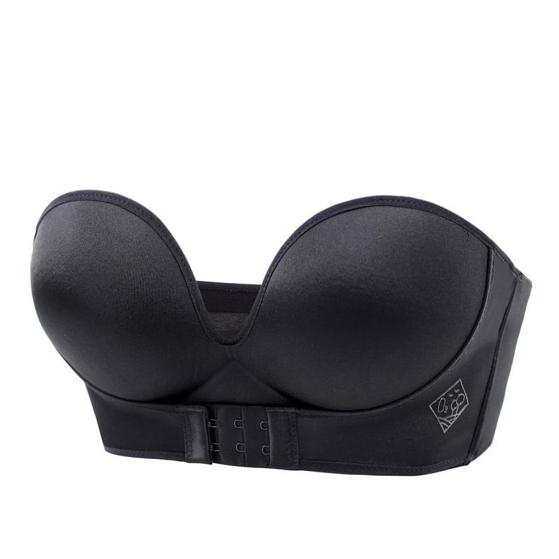 Magic Strapless Front Buckle Bra, Backless Bra Design, Push Up, Low ...