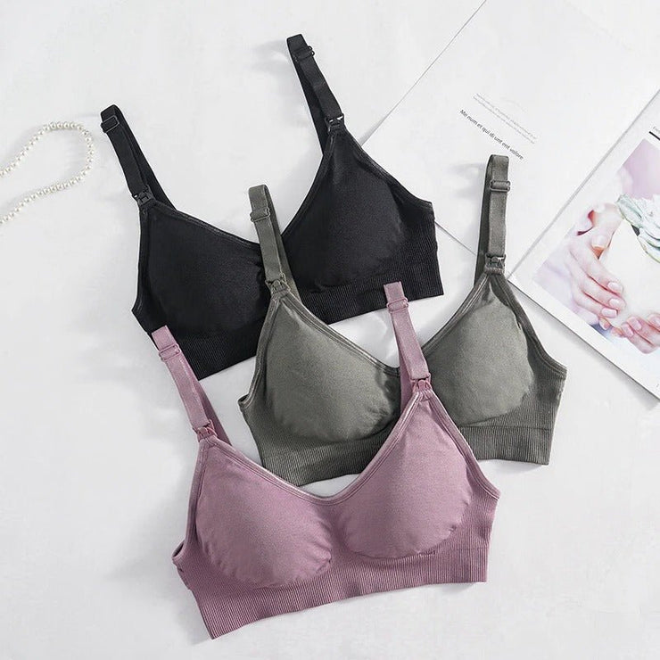 Magic Seamless Nursing Push Up Bra, Comfy Wireless Padded Bra With ...