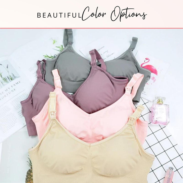 Magic Seamless Nursing Push Up Bra, Comfy Wireless Padded Bra With ...